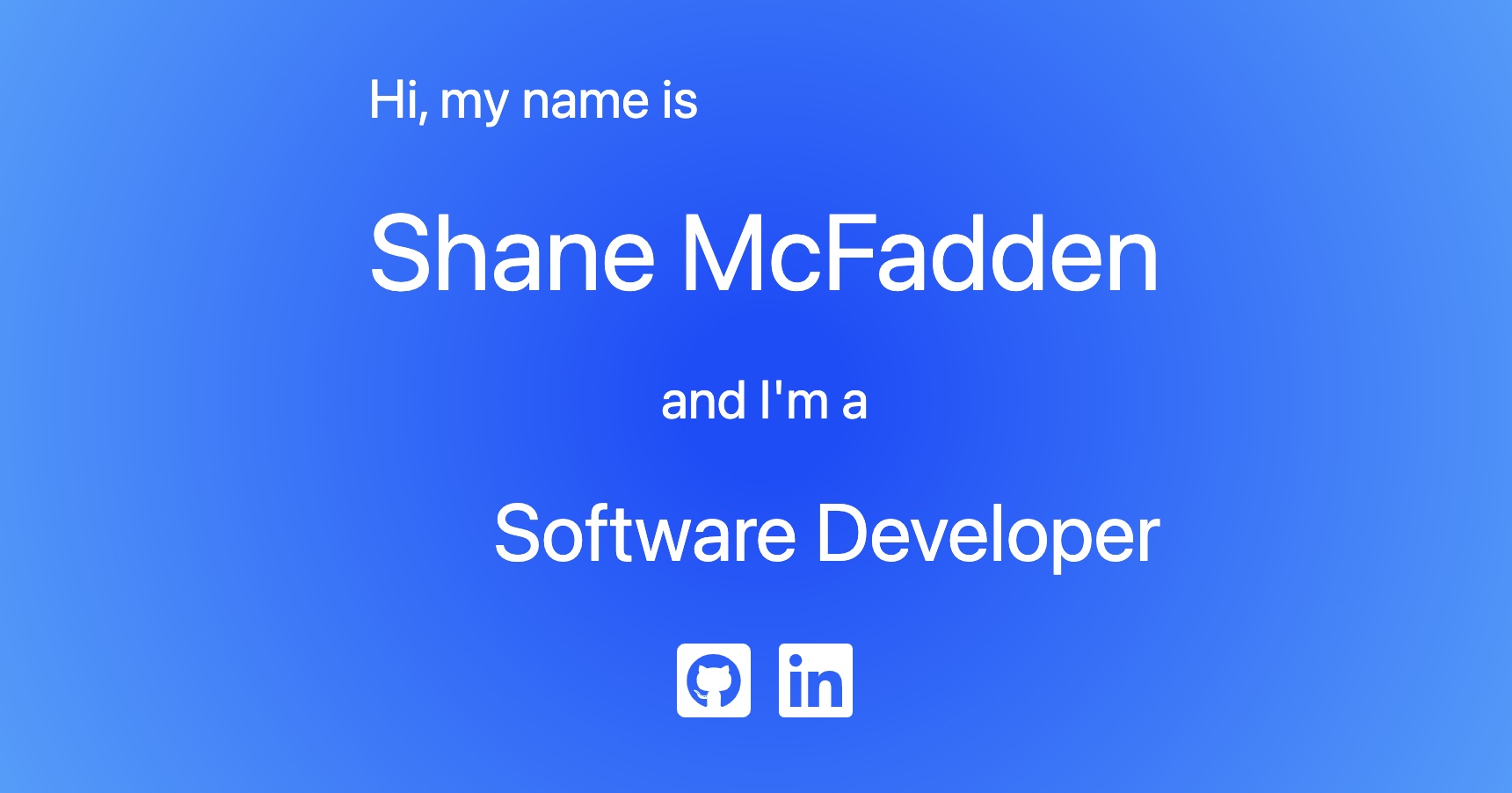Shane McFadden - Software Developer